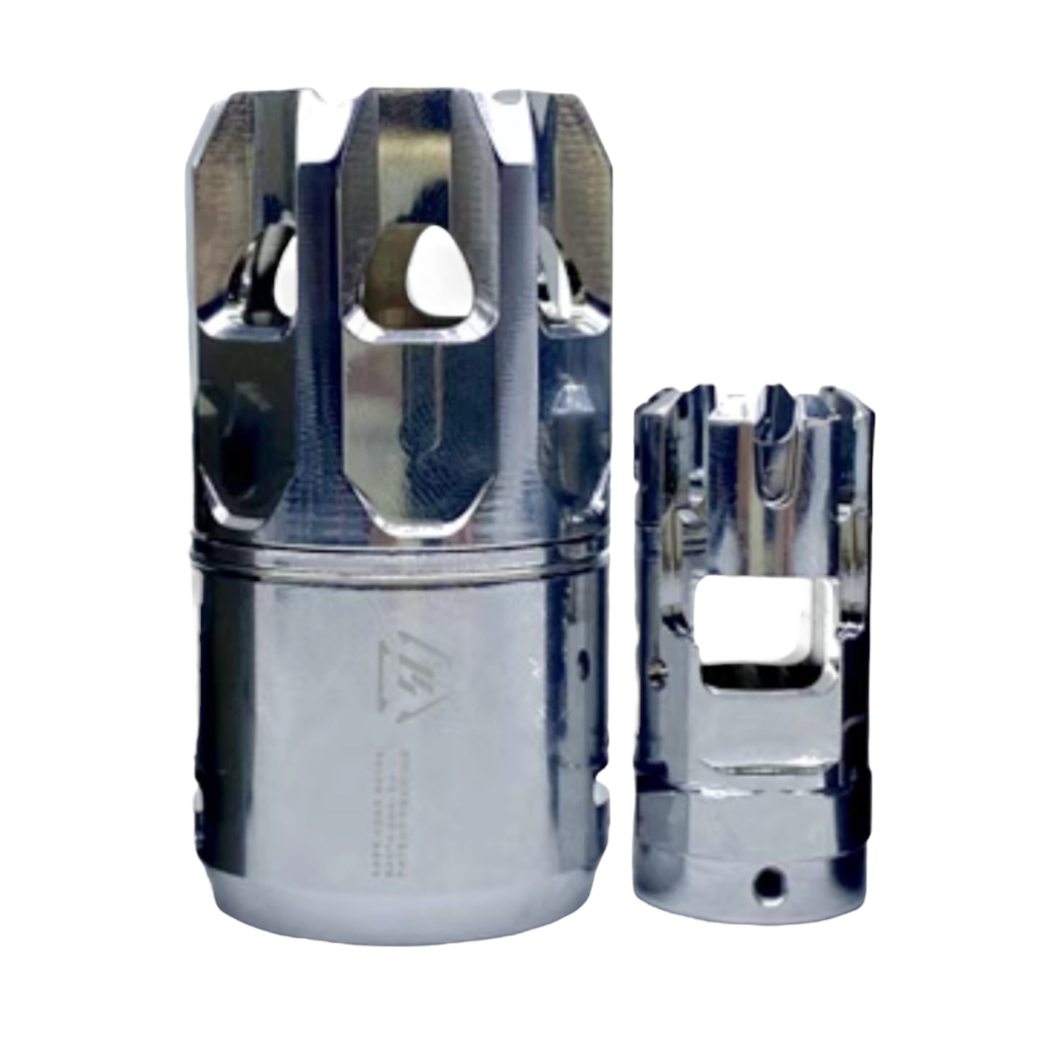 Strike Industries Oppressor Fat Muzzle – Chrome Silver – VIPERTAC