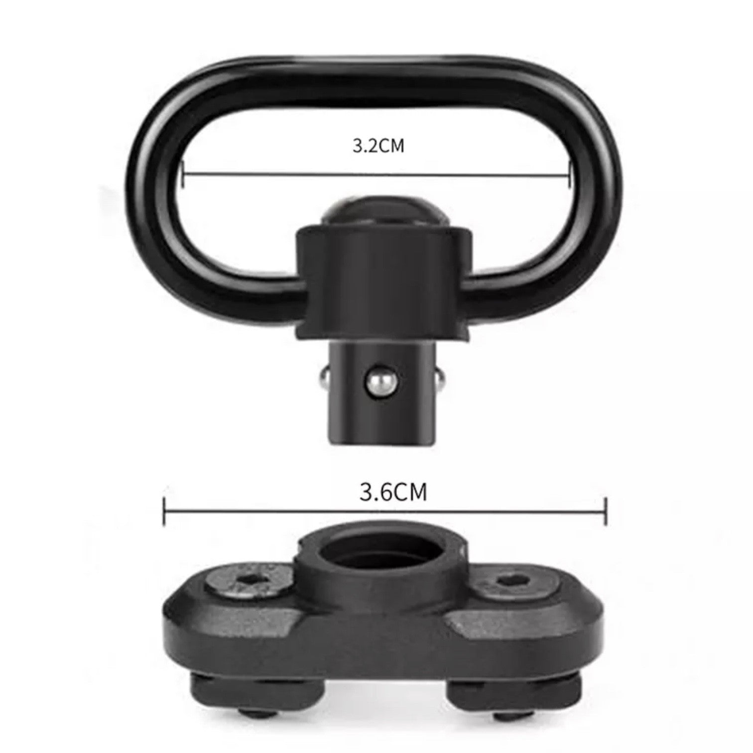 QD Quick Detach Sling Swivel Attachment with MLOK Base Mount Adaptor ...