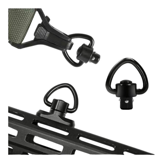 QD Quick Detach Triangular Sling Swivel Attachment - Black – VIPERTAC