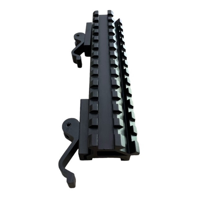 Quick Detach Picatinny Rail Sight Riser Mount with 45 degree offset fe ...
