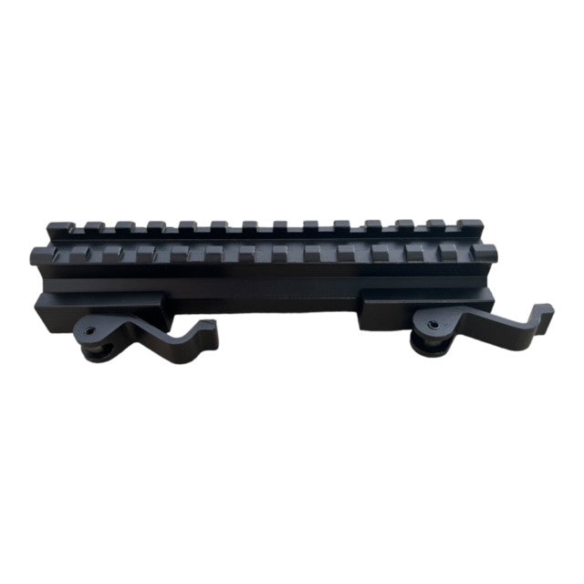 Quick Detach Picatinny Rail Sight Riser Mount with 45 degree offset fe ...